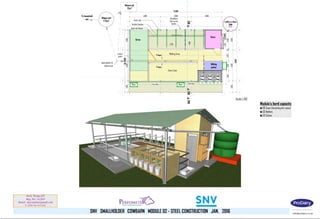 Technical drawings modular cow barn design for smallholder dairy ...