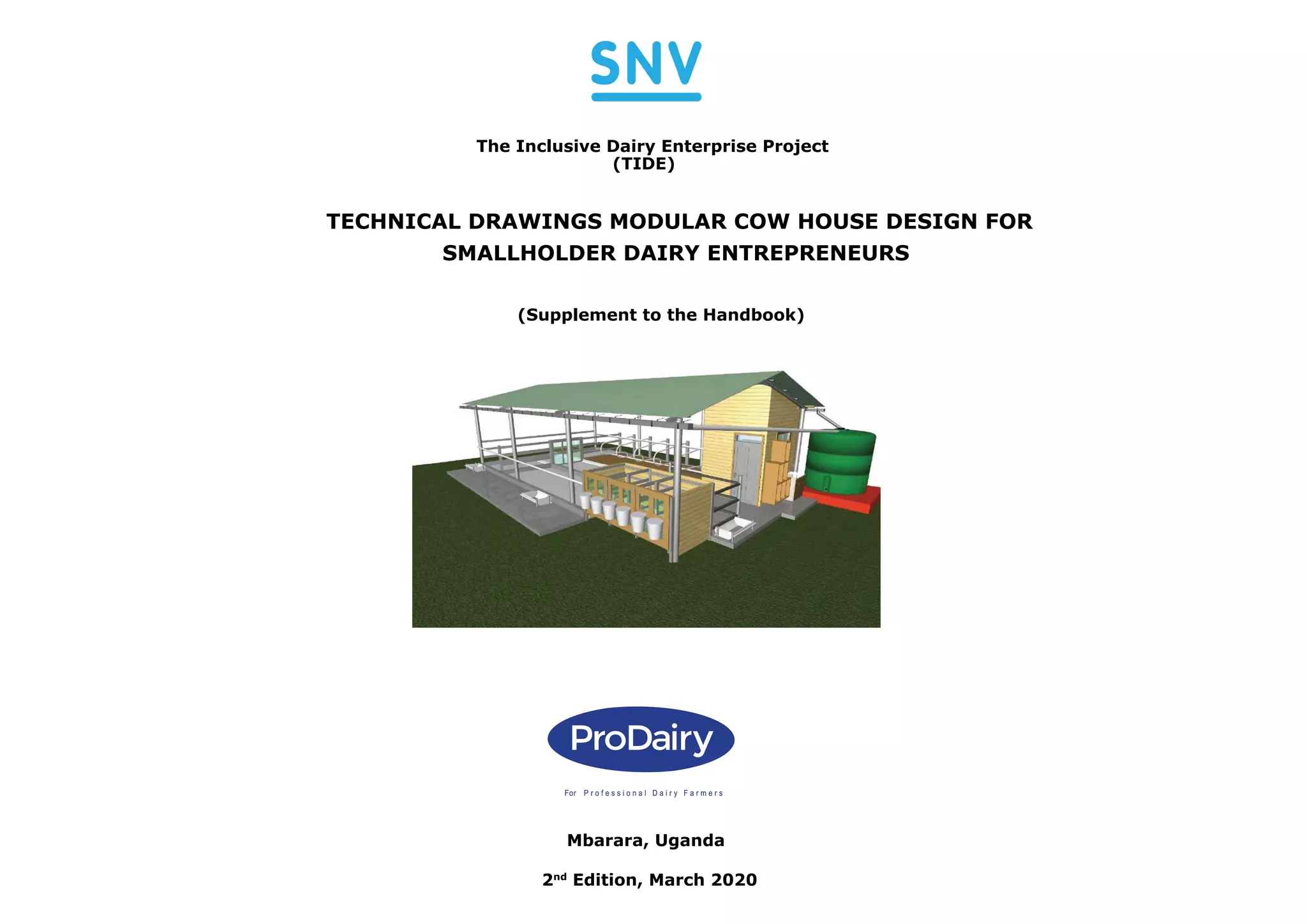 Technical Drawings Modular Cow Barn Design for Smallholder Dairy ...