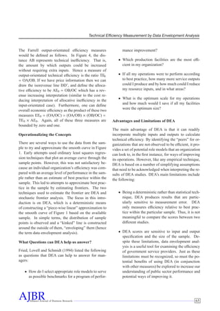 Technical efficiency measurement by data envelopment analysis an application in transportation | PDF