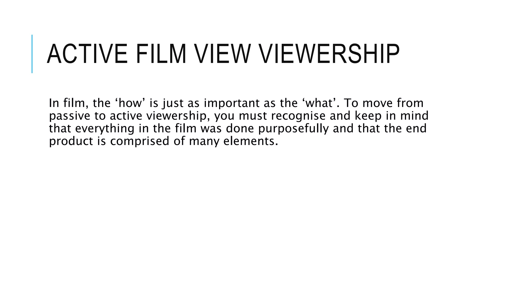 Technical elements of film | PPTX