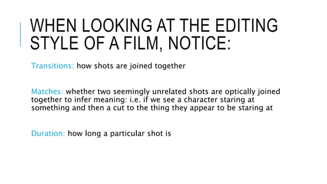 Technical elements of film | PPT