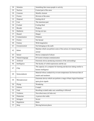 Technical english vocabulary | DOCX