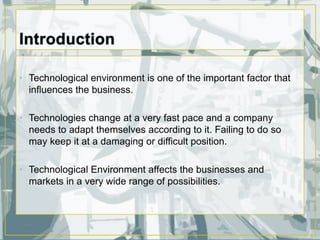 Technical environment ppt | PPT