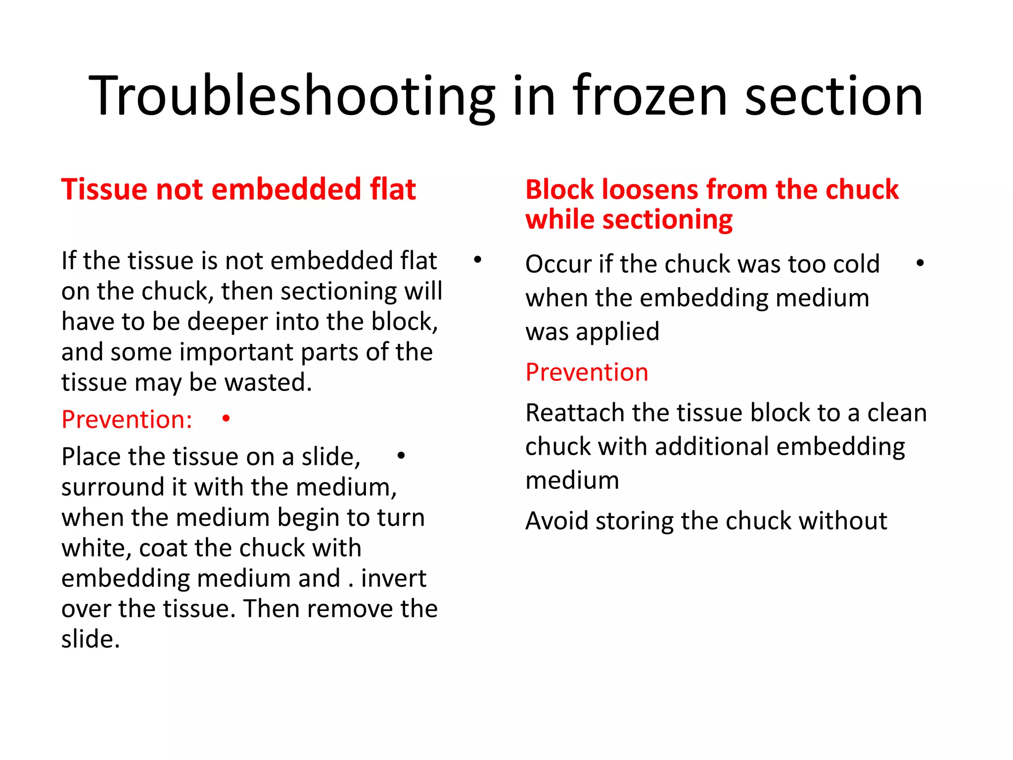 Technical faults in histopathology lab | PPTX