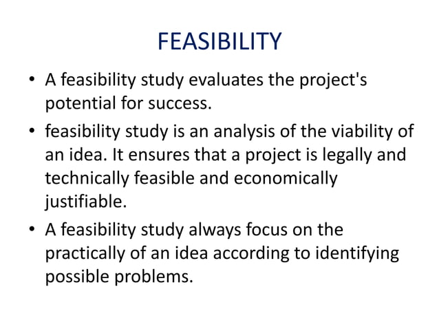 Technical feasibility ppt