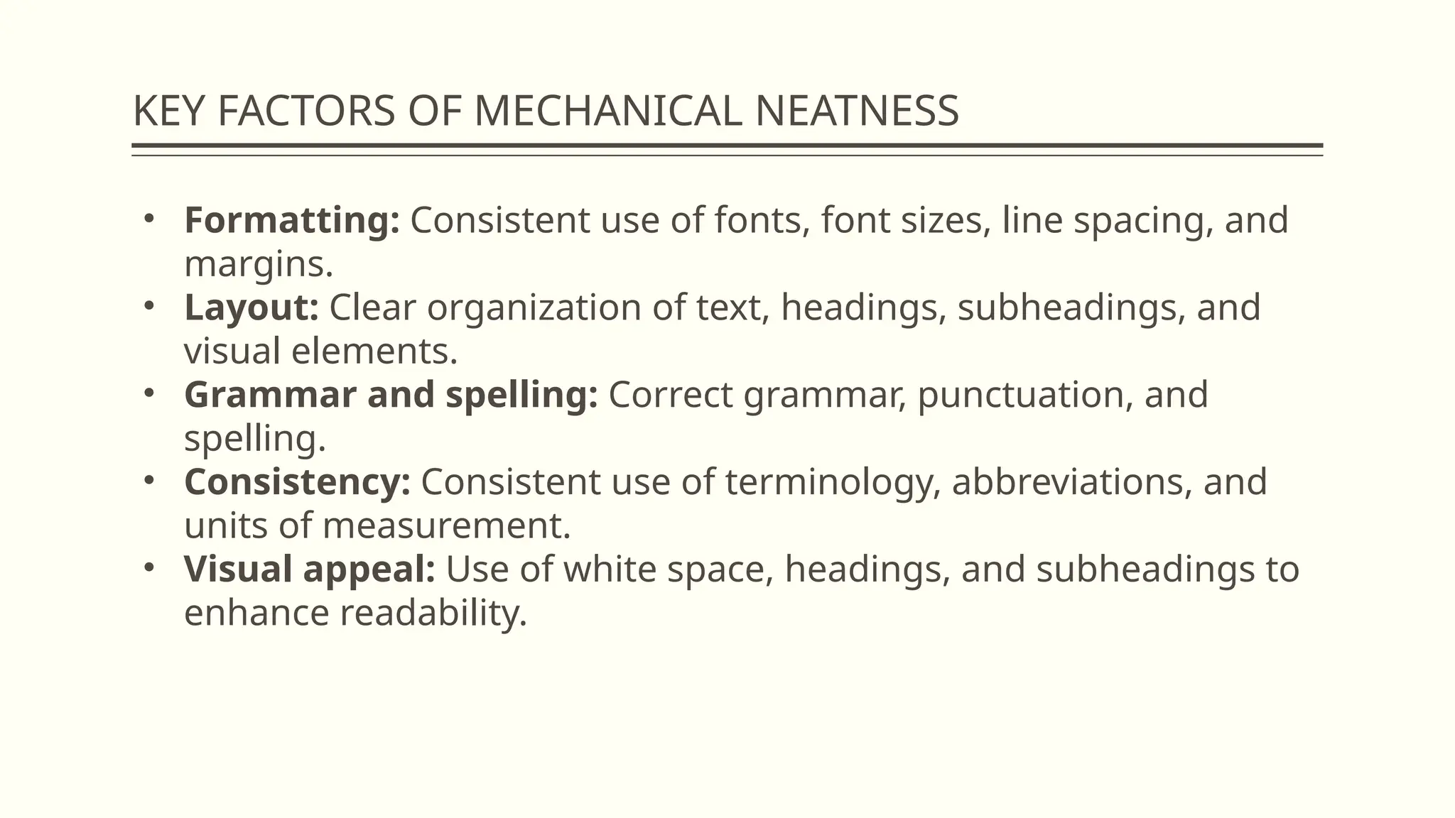 Technical format for Subject Technical Writing | PPTX