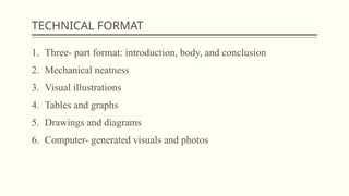 Technical format for Subject Technical Writing | PPTX