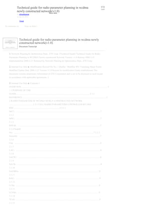 Technical guide for radio parameter planning in wcdma newly construct… | PDF