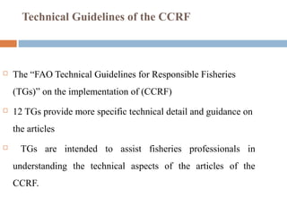 Technical guidelines of ccrf | PPT