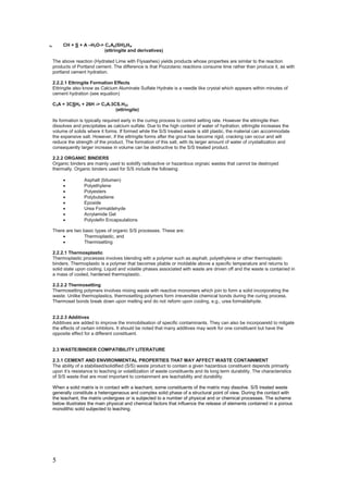 Waste Stabilisation and Solidification (Guide for Regulators ...