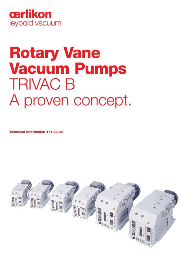 Rotary Vane Vacuum Pumps TRIVAC B A proven concept.Technical info | PDF ...
