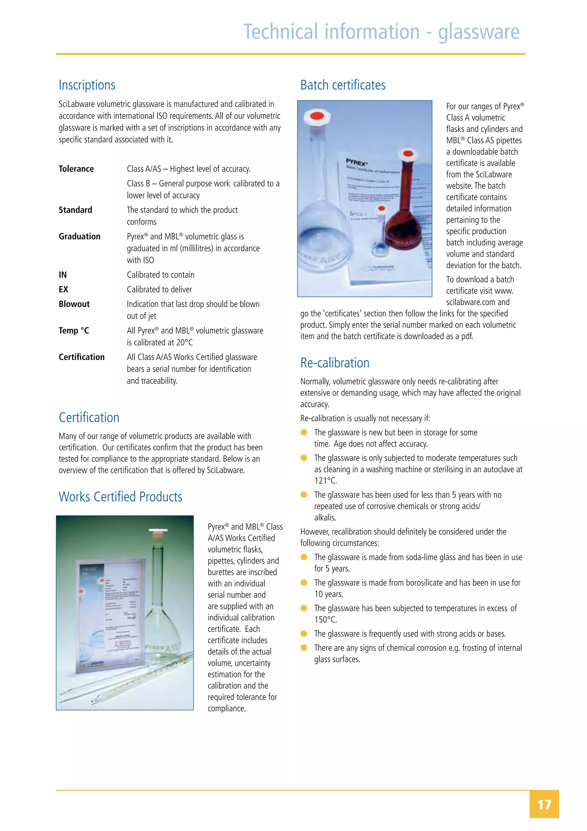Technical information glassware | PDF