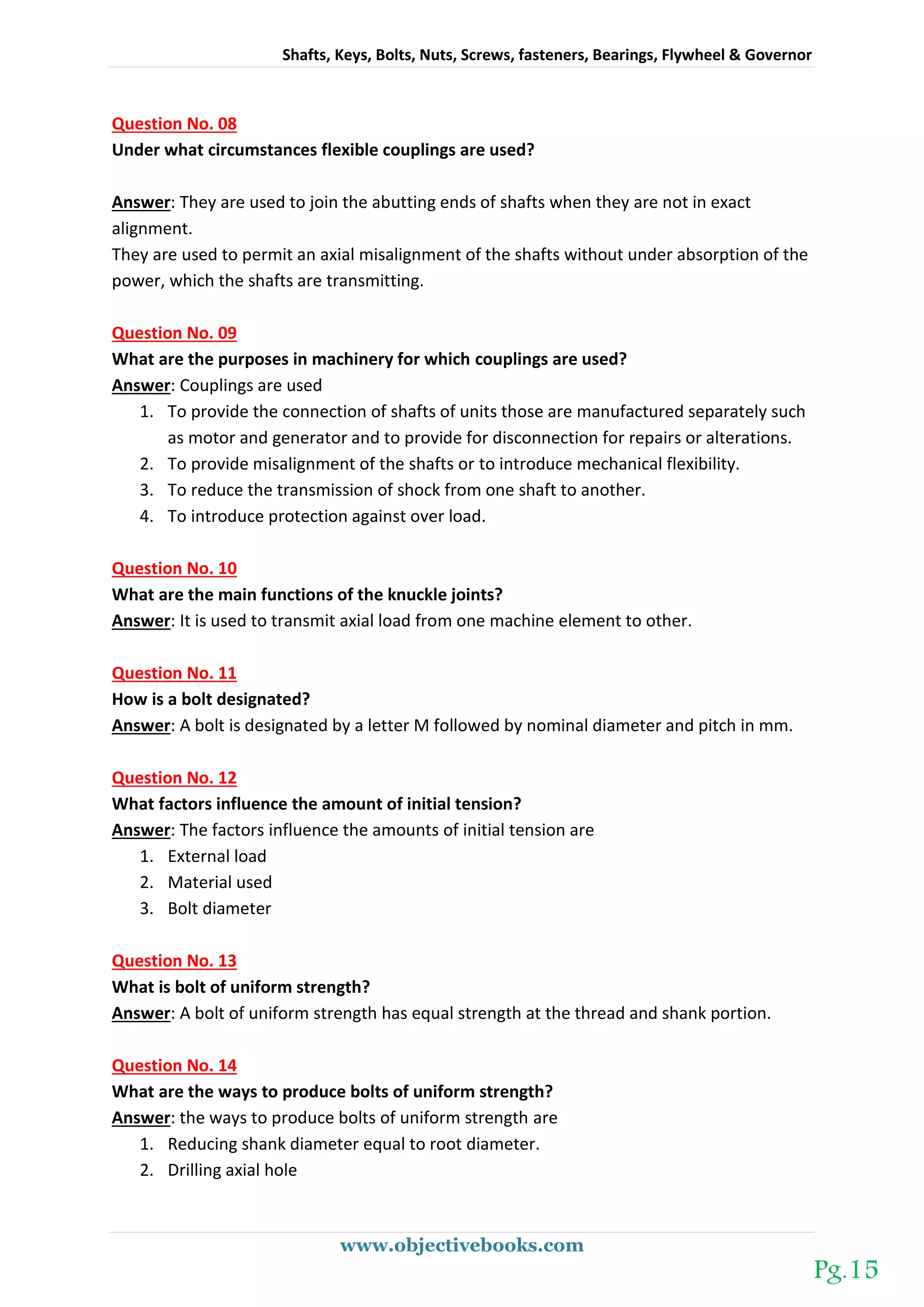Technical interview mechanical engineering objective book | PDF