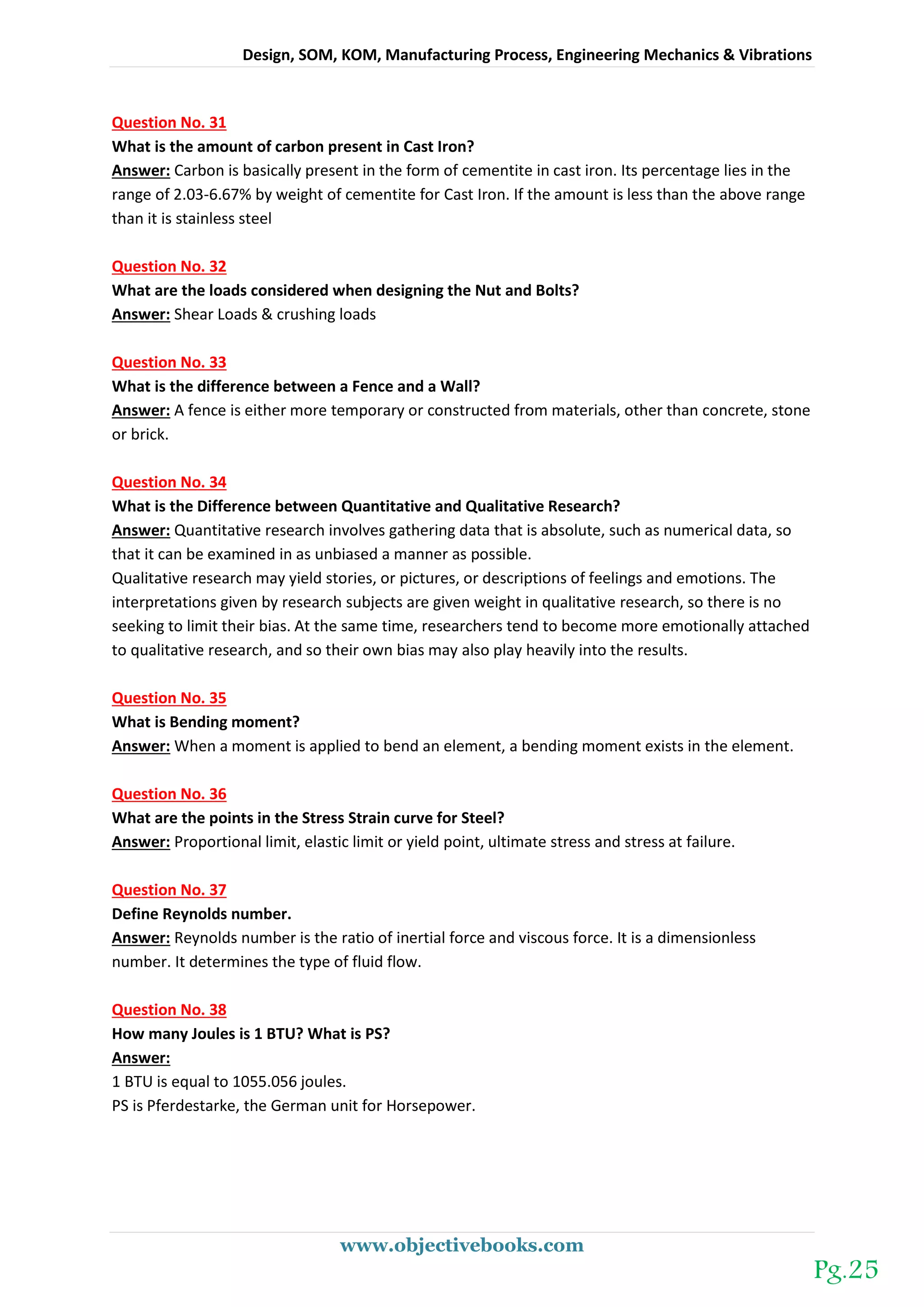 Technical interview mechanical engineering objective book | PDF