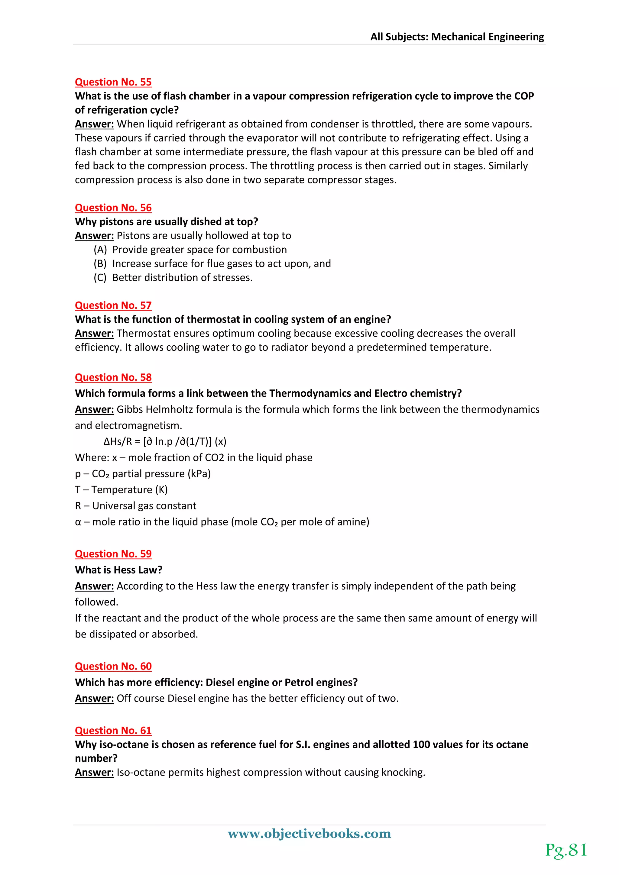 Technical interview mechanical engineering objective book | PDF