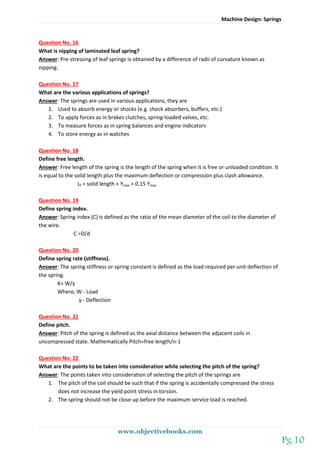 Technical interview mechanical engineering objective book | PDF