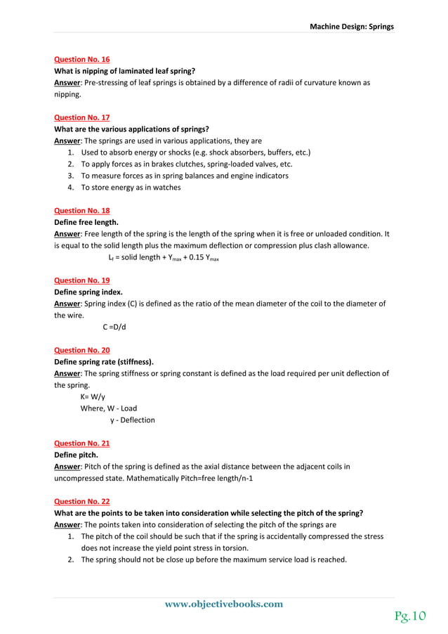 Technical interview mechanical engineering objective book | PDF
