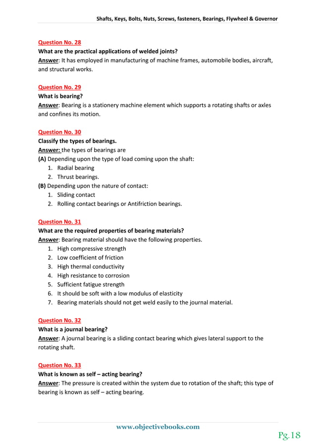 Technical interview mechanical engineering objective book | PDF