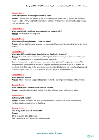 Technical interview mechanical engineering objective book | PDF