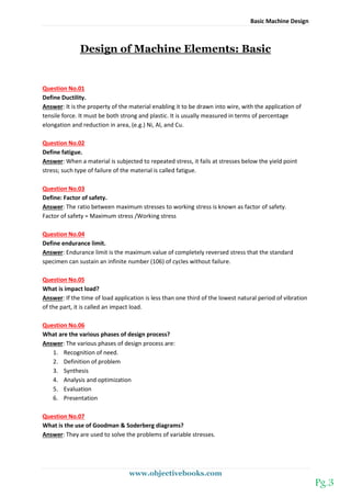 Technical interview mechanical engineering objective book | PDF