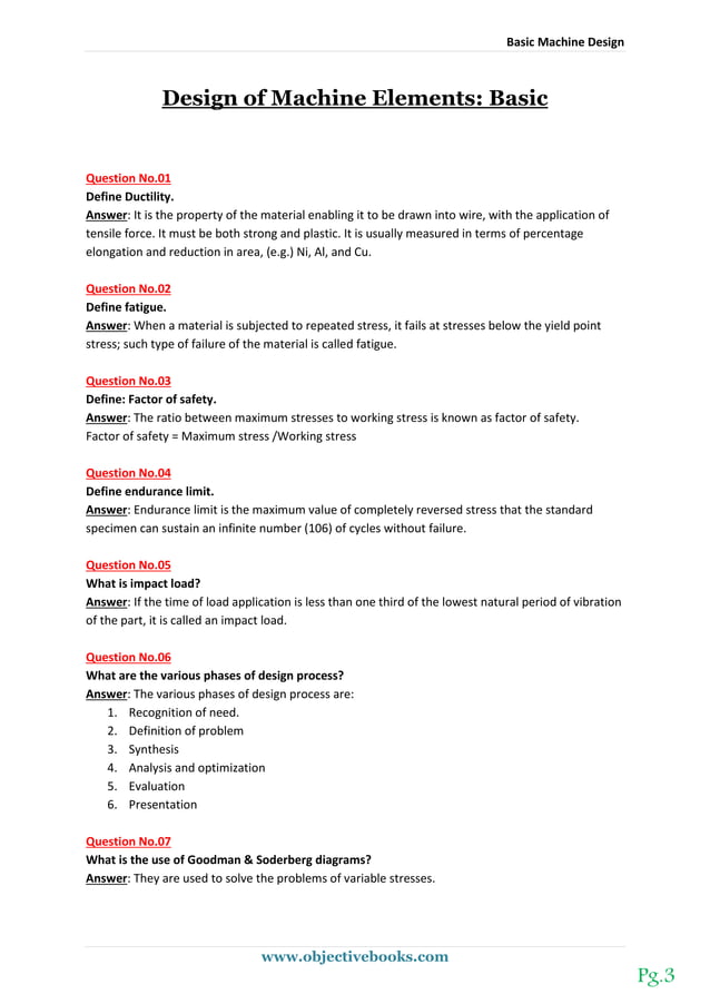 Technical interview mechanical engineering objective book | PDF