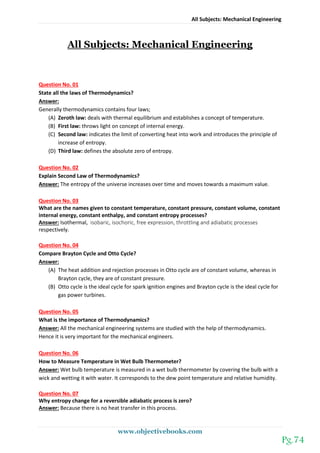 Technical interview mechanical engineering objective book | PDF