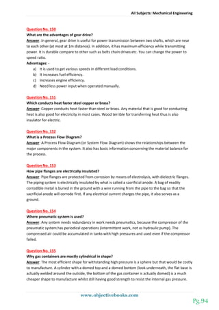 Technical interview mechanical engineering objective book | PDF
