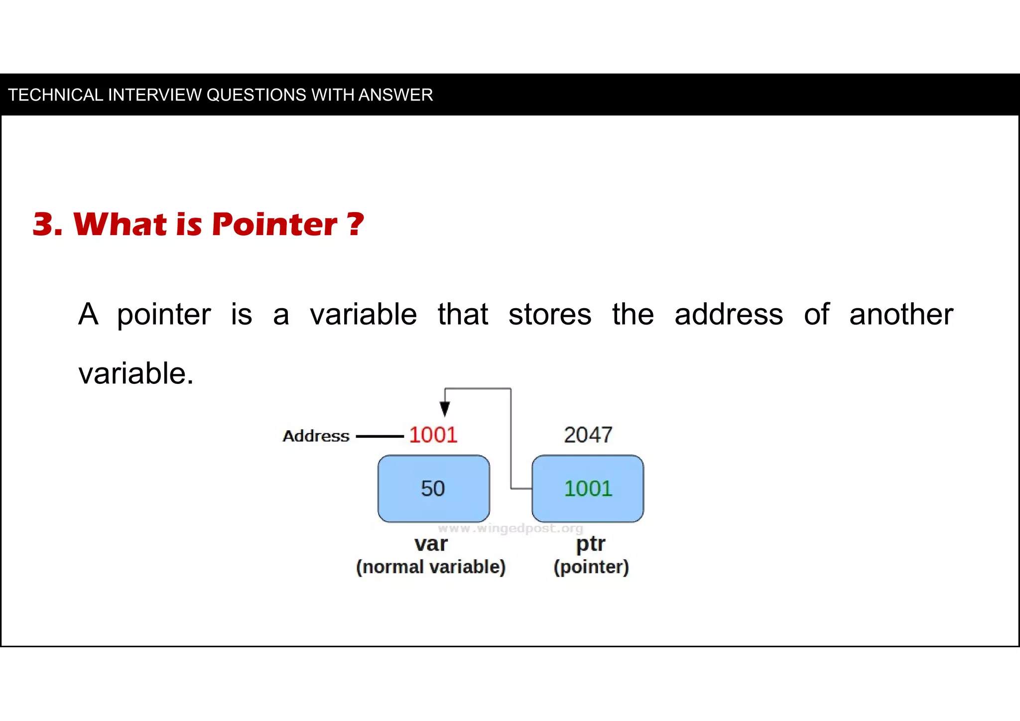 Technical interview questions | PPT