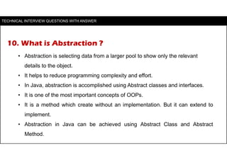 Technical interview questions | PPT