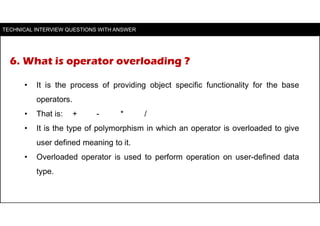 Technical interview questions | PPT