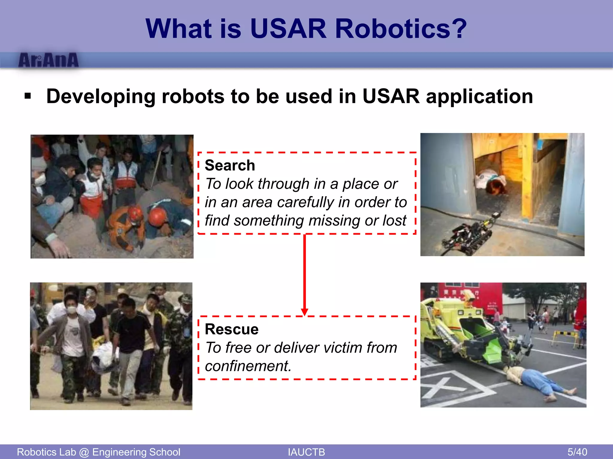 Technical Introduction to AriAnA Rescue Robot Team | PPT