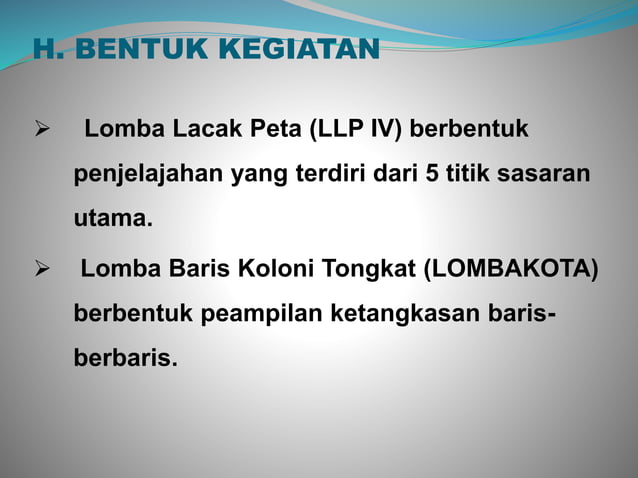 Technical meeting Lomba Pramuka LLP | PPTX