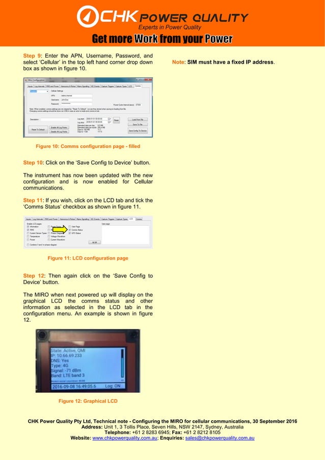 Technical note configuring the miro for cellular communications - r 30 ... Technical note configuring the miro for cellular communications - r 30 ...