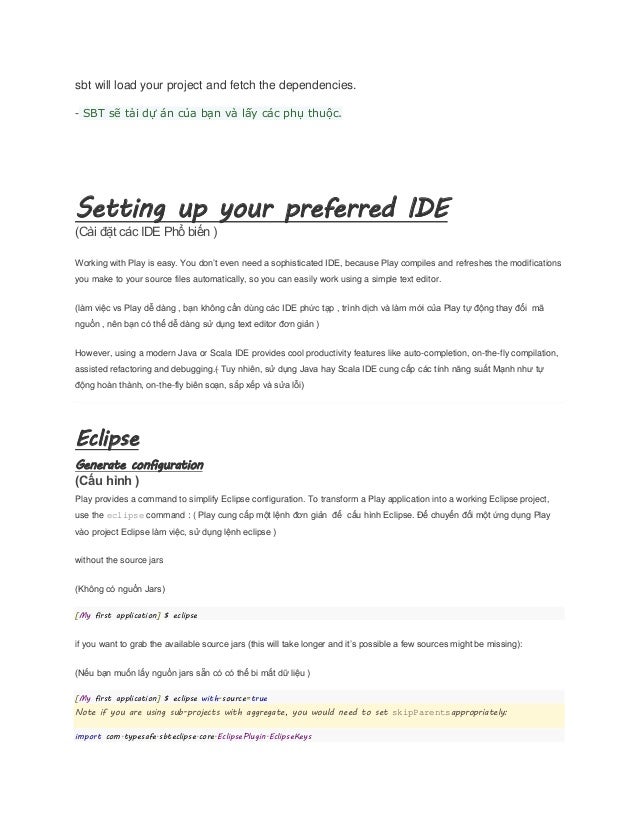 Technical Note Playframeworkdocumentationgetting Startedvn