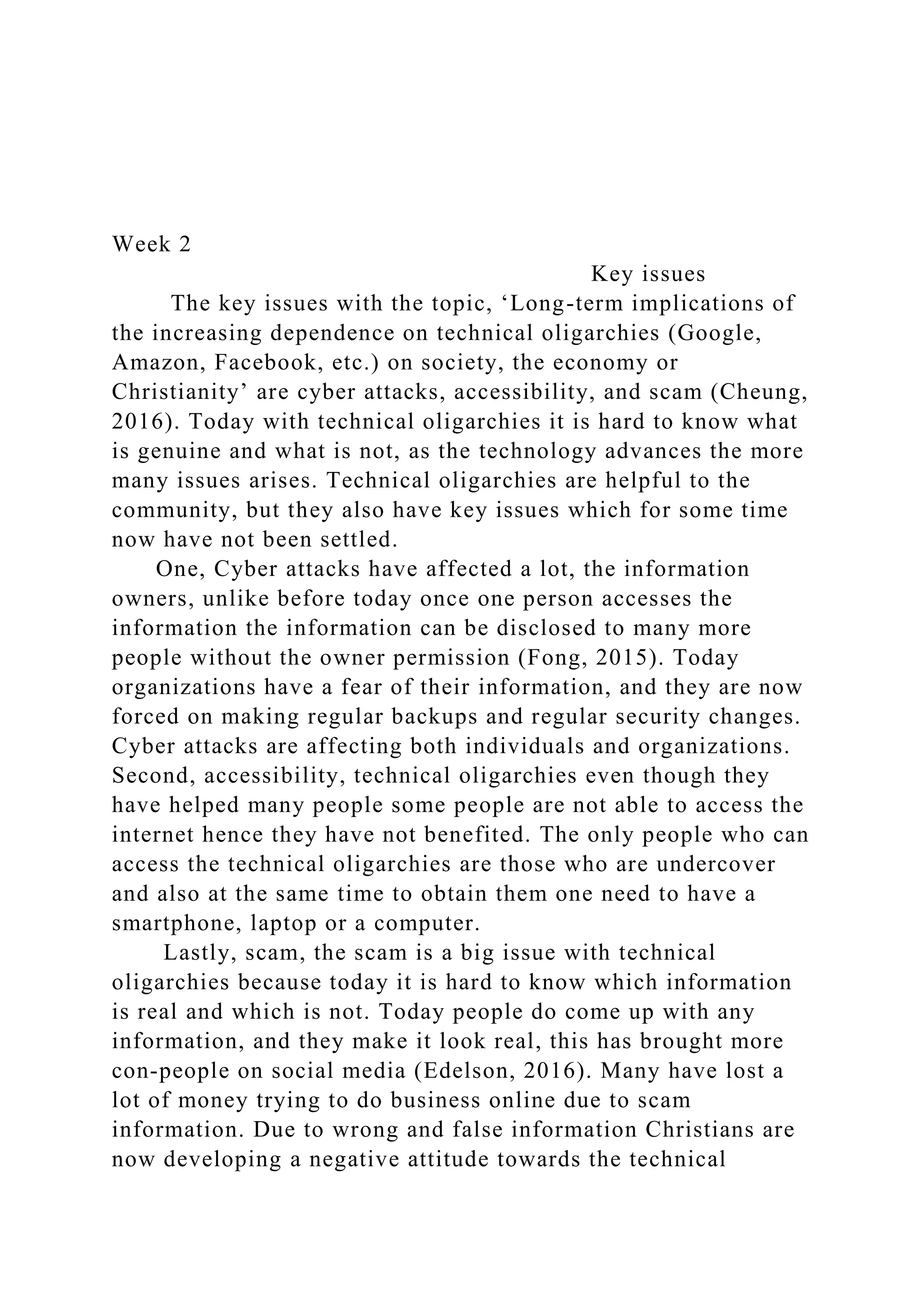 TECHNICAL OLIGARCHIES1Technical Oligarchies in.docx