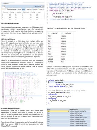 Technical Overview of CDS View - SAP HANA Part II | PDF
