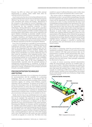 Technical paper050undergroundpreconcentrationbyoresortingandcoarsegravityseparation | PDF