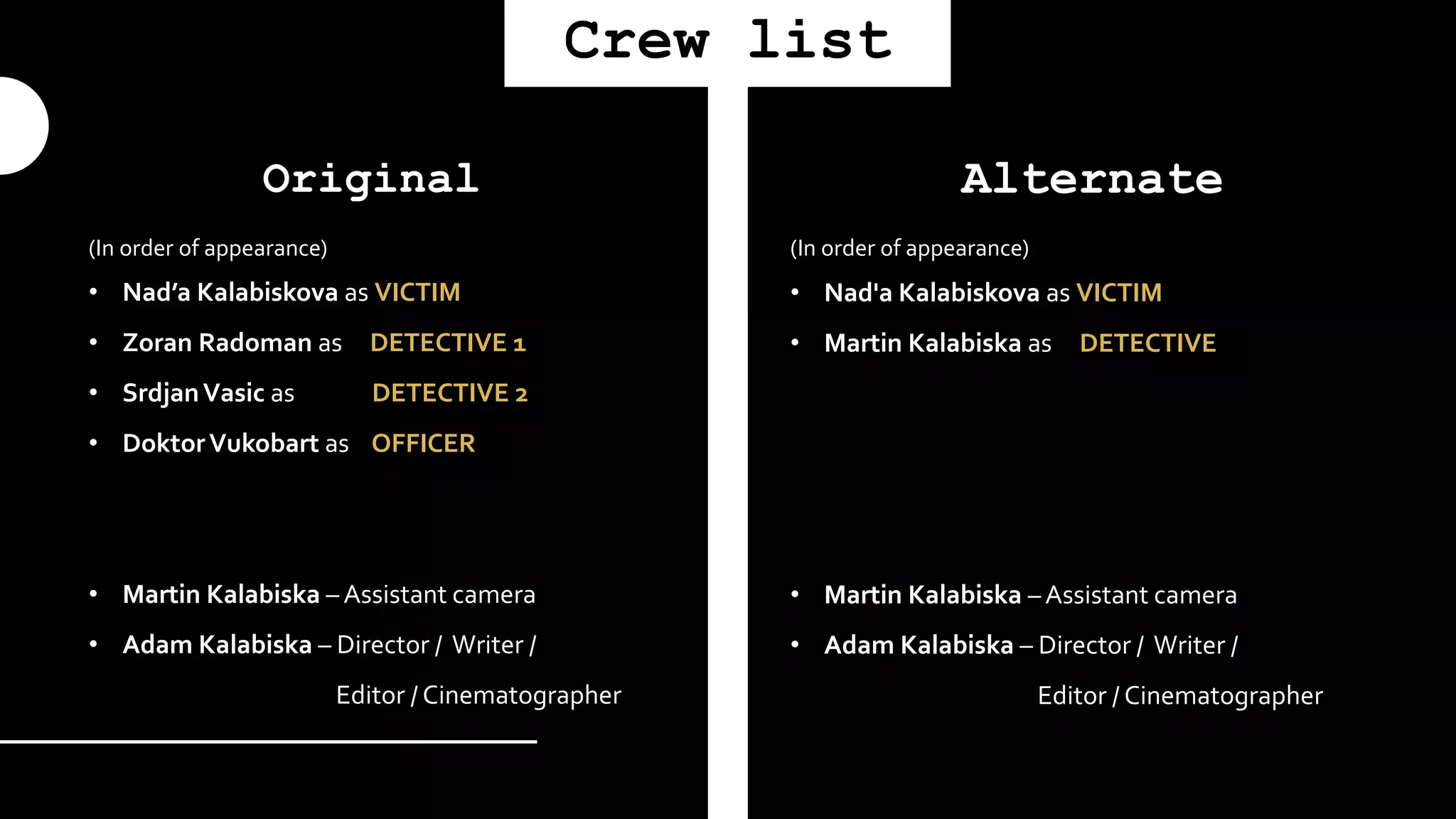 Opening sequence - Technical paperwork | PPT