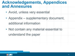 Technical paper writing | PPT