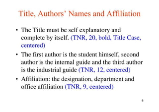 Technical Paper Writing | PPT