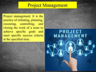 Technical plan of work , project management | PPT