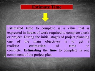 Technical plan of work , project management | PPT