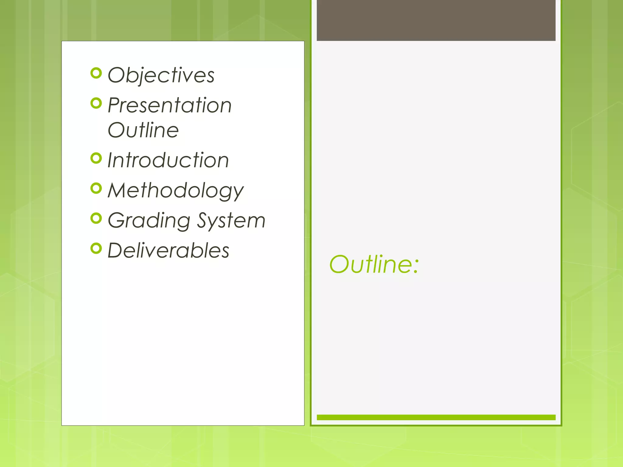 Technical presentation | PPT