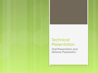 Technical presentation | PPT