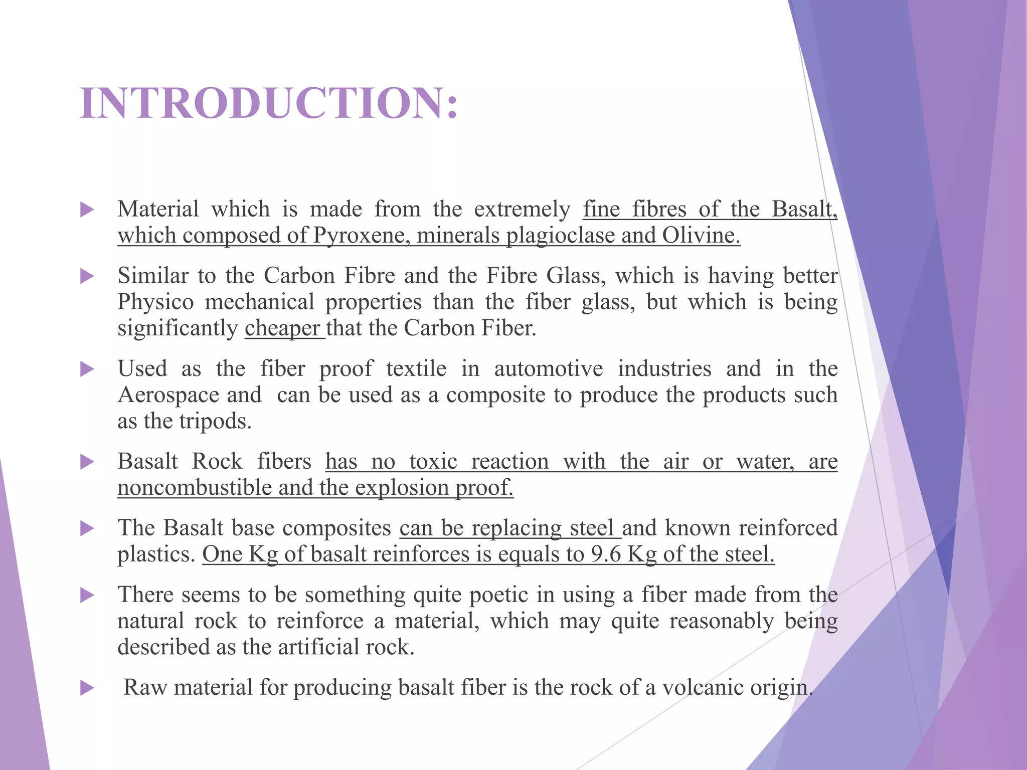 basalt rock fibre | PPTX