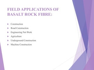 basalt rock fibre | PPTX