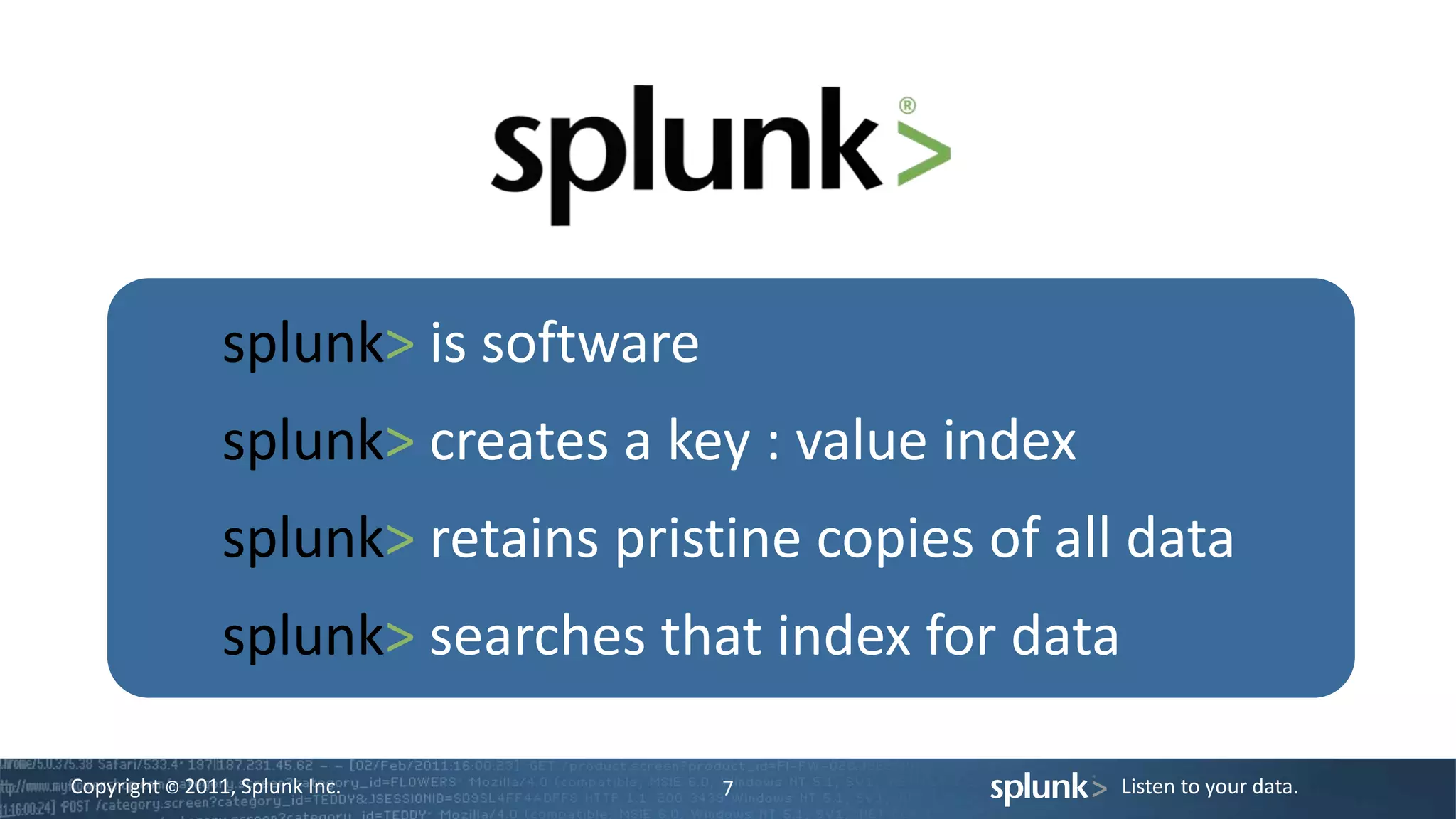 dlux - Splunk Technical Overview | PPTX