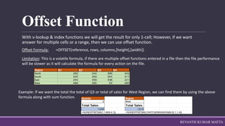 Presentation on Offset & Indirect Functions of Excel | PPTX | Technology & Computing