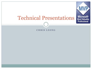 Technical Presentations | PPT