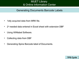 Technical processing section | PPT